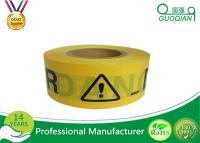 China Yellow Adhesive PE Warning Tape Printed Customized Logo For Caution for sale