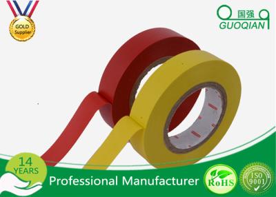 China Yellow Coloured PVC Insulation Electrical Tape For Cable Wrapping 0.1mm 0.15mm 0.18mm Thickness for sale