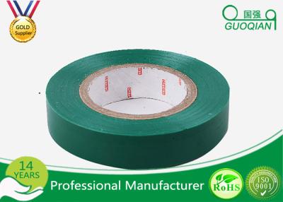 China Yellow / Green PVC Electrical Tape Heat Resistant For Cable Harnessing for sale
