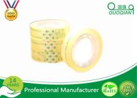 China Smooth Clear Color Code Tape , Water Based Transparent Bopp Tape Pressure Sensitive for sale