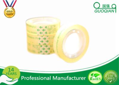 China Smooth Clear Color Code Tape , Water Based Transparent Bopp Tape Pressure Sensitive for sale