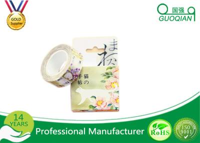 China Custom Printed BOPP Stationery Tape DIY Washi Paper Tape Acrylic Adhesive for sale