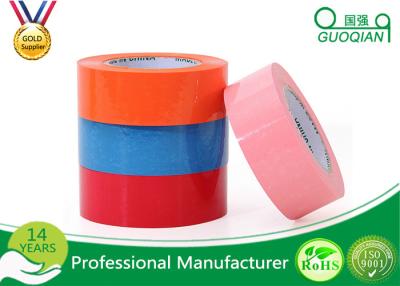 China Custom Printed Pink / Blue Packing Tape , Coloured Sticky Tape Environment Protection 35 - 65 Mic for sale