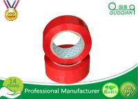 China Red Cargo Wrapping BOPP Adhesive Tape Biaxially Oriented Polypropylene Packaging Tape for sale