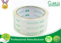 China Crystal Clear Bopp Printed Parcel Tape , Quiet Packing Tape With Pressure Sensitive for sale