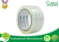 China Crystal Clear Bopp Printed Parcel Tape , Quiet Packing Tape With Pressure Sensitive for sale