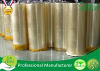 China Single Side Strong Adhesive Bopp Jumbo Roll Tape For Packing / Slitting for sale