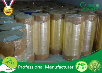 China White / Yellow Adhesive Bopp Tape Jumbo Roll For Industrial Carton Bundling for sale