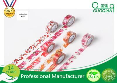 China 6 Pantone Color Printing Cute Masking Washi Paper Tape For Decoration / DIY Craft for sale