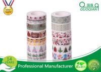 China Decorative Japanese Washi Masking Tape 0.59 Inch X 7.6 Yards Christmas Washi Tape for sale