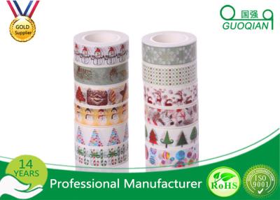 China Decorative Japanese Washi Masking Tape 0.59 Inch X 7.6 Yards Christmas Washi Tape for sale