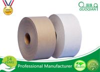 China Wired 4.8cm Wide Wet Water Kraft Paper Tape / Reinforced Kraft Paper Export Packing Paper for sale
