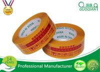China Single Color A Brand Logo Printed Packing Tapes For Cartons Sealing 10 - 2000m Length for sale