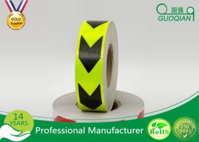 China Dark Self Adhesive Arrow PET Reflective Electrical Warning Tape For Truck / Vehicles for sale