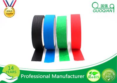 China Heat Resistance No Residue Colored Masking Tape For Wall / Car Painting for sale