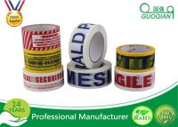 China Customized Carton Sealing Water Glue BOPP Packing Tape With Label for sale