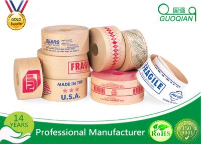 China Water- activated Reinforced Gum Kraft Paper Tape Packaging Design With Logo for sale