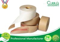 China Economy Grade White Reinforce Water Soluble Fiber Kraft Packaging Tape For Packing for sale