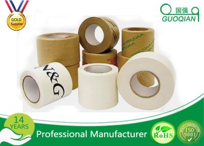 China Logo Printed Reinforced / Gum / Water Active Kraft Paper Tape , Thinkness 110mic~180mic for sale