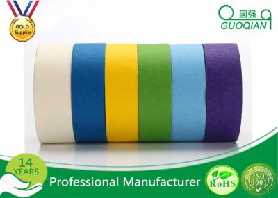 China Black / White / Purple Textured / Crepe Paper Multi Colored Painters Tape 30m 48m for sale