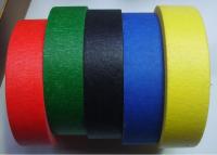 China Black / White / Purple Textured / Crepe Paper Multi Colored Painters Tape 30m 48m for sale