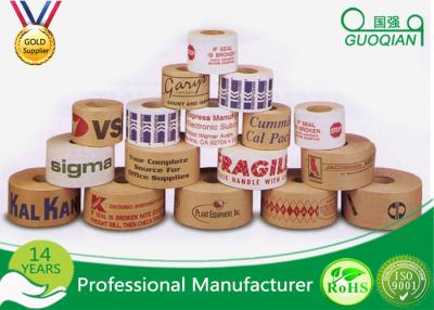 China Printable Water Active Moisture Proof Kraft Packaging Tape With Reinforce Fiberglass. for sale