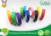 China Waterproof Colored Masking Tape Yellow Color No Residual Paper Masking Tape for sale