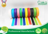 China Low Adhesive Solvent - Based Acrylic Red Colorful Thin Masking Tape Crepe Paper for sale