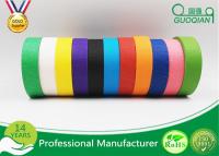 China Low Adhesive Solvent - Based Acrylic Red Colorful Thin Masking Tape Crepe Paper for sale