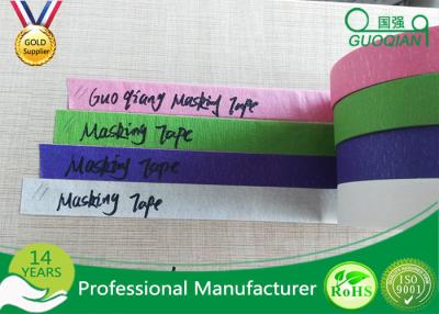 China Colored Crepe Paper without Residue Rubber Masking Tape 30m 48m Length for sale