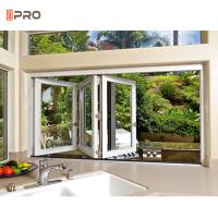 China Black White Frame Aluminum Bifold Windows Casement Style ISO9001 for sale