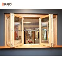 China Black White Frame Aluminum Bifold Windows Casement Style ISO9001 for sale