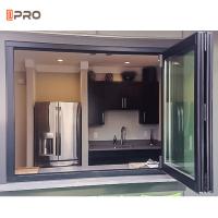 China 6063 Aluminum Bifold Windows Home Bar Restaurant Lack Verticle for sale