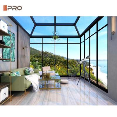 China Powder Coating Glass Prefab Sunroom Houses Aluminium Retractable Lowes for sale