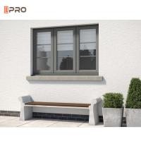 China Folding Champagne Color Aluminum Casement Windows With Double Triple Glazed for sale