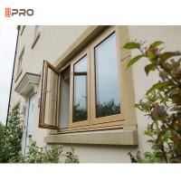 China Waterproof Wooden Print Aluminum Casement Windows Simple Grill for sale