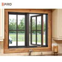 China Windproof Aluminum Casement Windows UPVC PVC Triple Glazed Low - E Glass Tempered Awning Double Hung for sale
