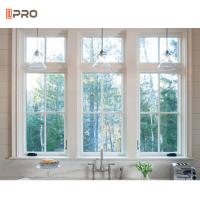 China AS2047 Aluminum Casement Windows Wooden Grain Glass Sliding Window for sale