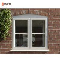 China AS2047 Aluminum Casement Windows Wooden Grain Glass Sliding Window for sale