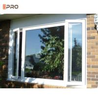 China AS2047 Aluminum Casement Windows Wooden Grain Glass Sliding Window for sale