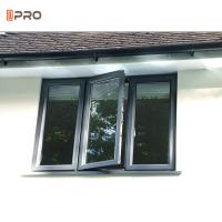 China American Style Aluminum Casement Windows Flange Installation Tempered Glass For Home Villa for sale
