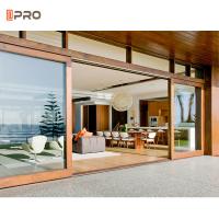 China Soundproof Patio Pocket 96 X 80 Glass Sliding Doors Frameless Aluminum for sale
