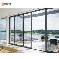 China Noiseless Double Glass Patio Sliding Doors Frameless Aluminum for sale