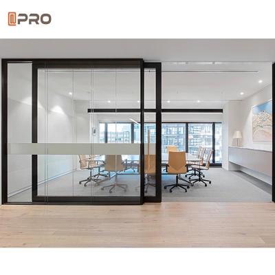 China Noiseless Double Glass Patio Sliding Doors Frameless Aluminum for sale