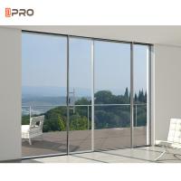 China Noiseless Interior Patio Aluminium Glass Sliding Doors Double toughened for sale
