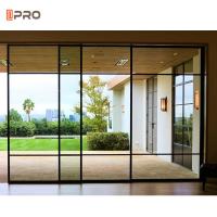 China Double Glass Aluminium Sliding Door With Bottom Rail Design For Waterproof Solution for sale