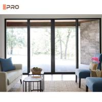 China Aluminum Sectional Patio Sliding Doors Double Tempered Glass Powder Coating for sale