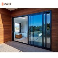 China Double Glass Aluminium Sliding Door With Bottom Rail Design For Waterproof Solution for sale