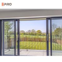 China Double Glass Aluminium Sliding Door With Bottom Rail Design For Waterproof Solution for sale