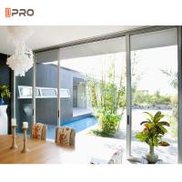 China Double Glass Aluminium Sliding Door With Bottom Rail Design For Waterproof Solution for sale